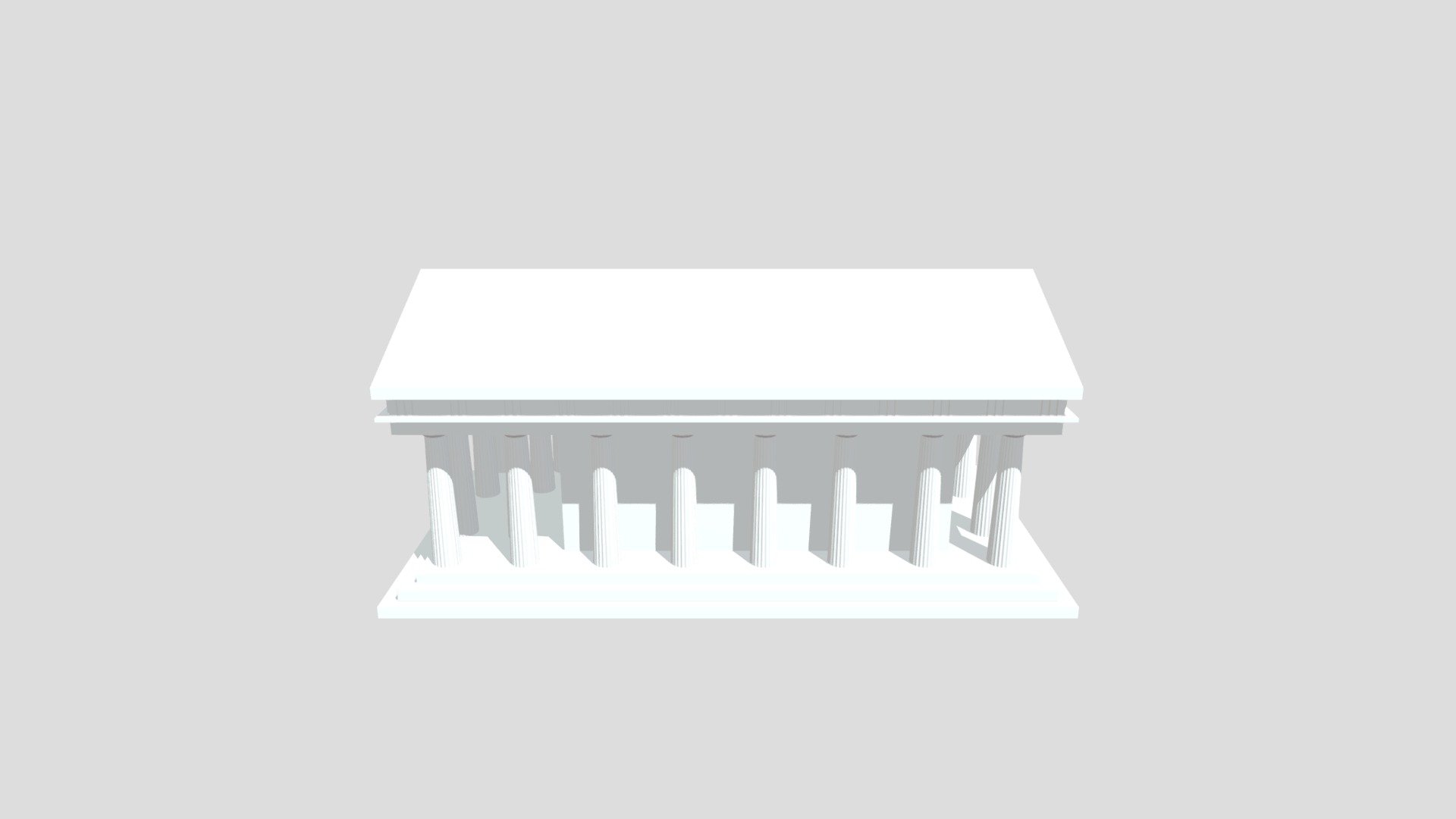 Greek Temple Low Poly No Mat No Ornementations - 3D model by grassoalrk ...