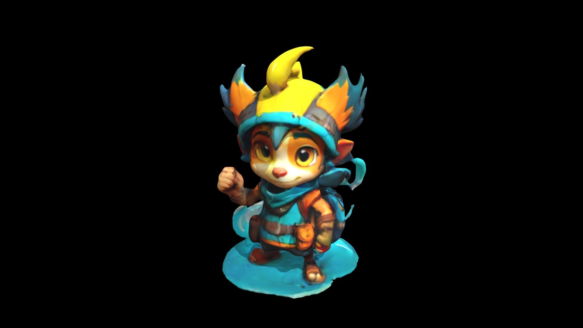 a cartoon character with a blue backpack and - Download Free 3D model ...