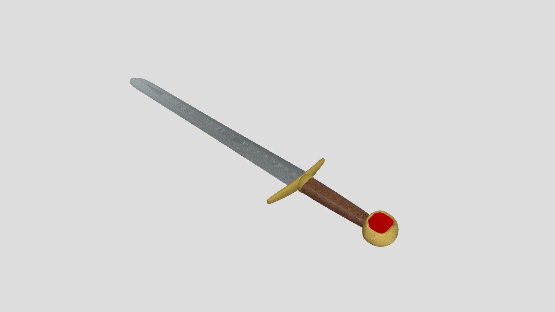 Straight Sword 3d model - Download Free 3D model by owandie [d3cc967 ...