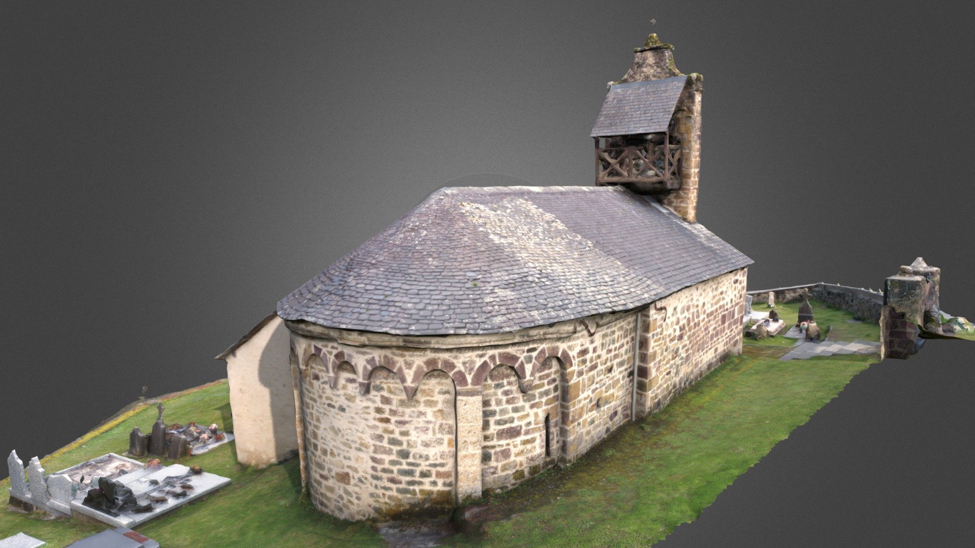 Eglise Saint-Lizier de Balacet - 3D model by FoWo [d3ccfab] - Sketchfab