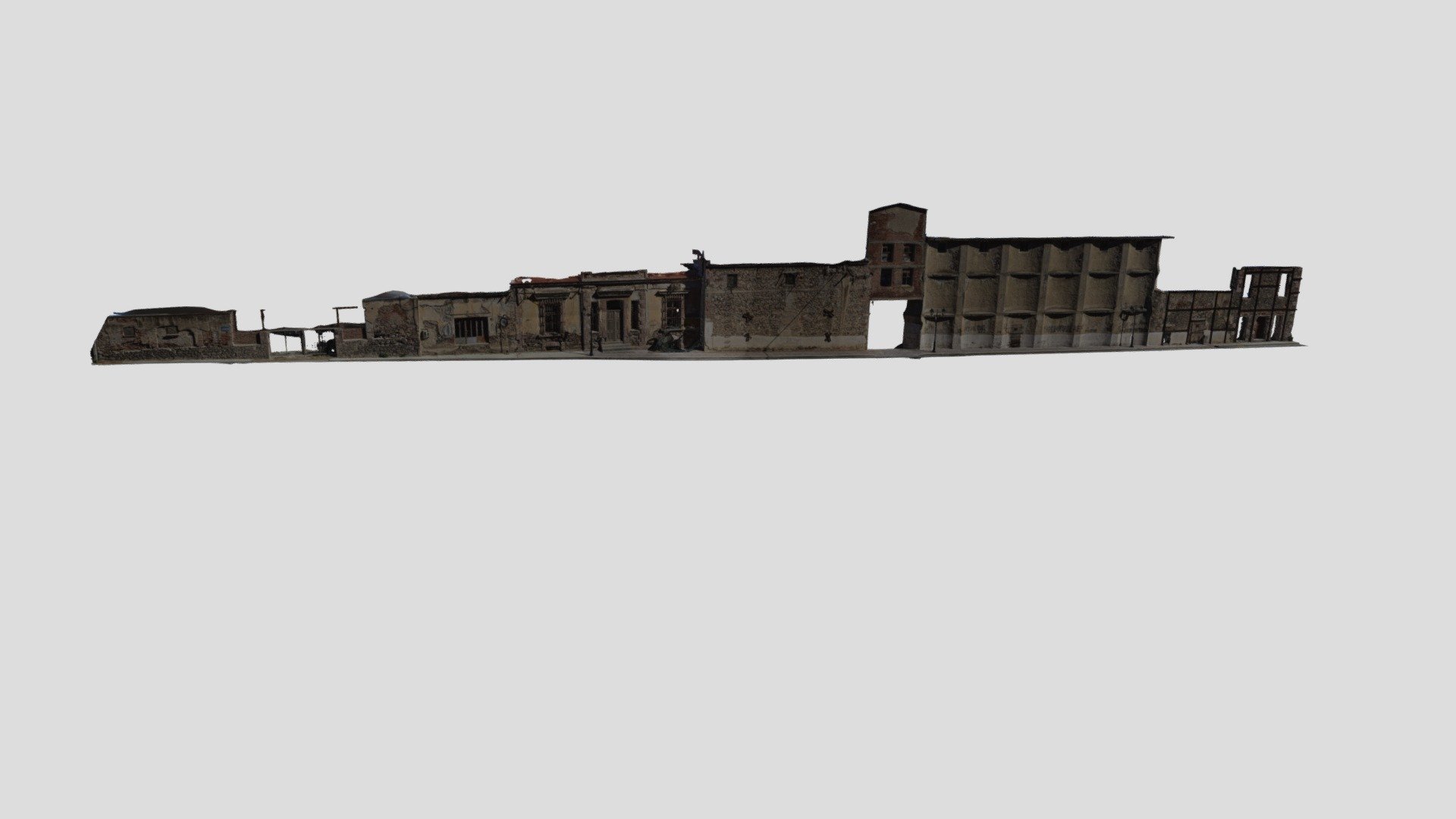 Eastern front view of KALAMARIS building complex - 3D model by str.krik ...