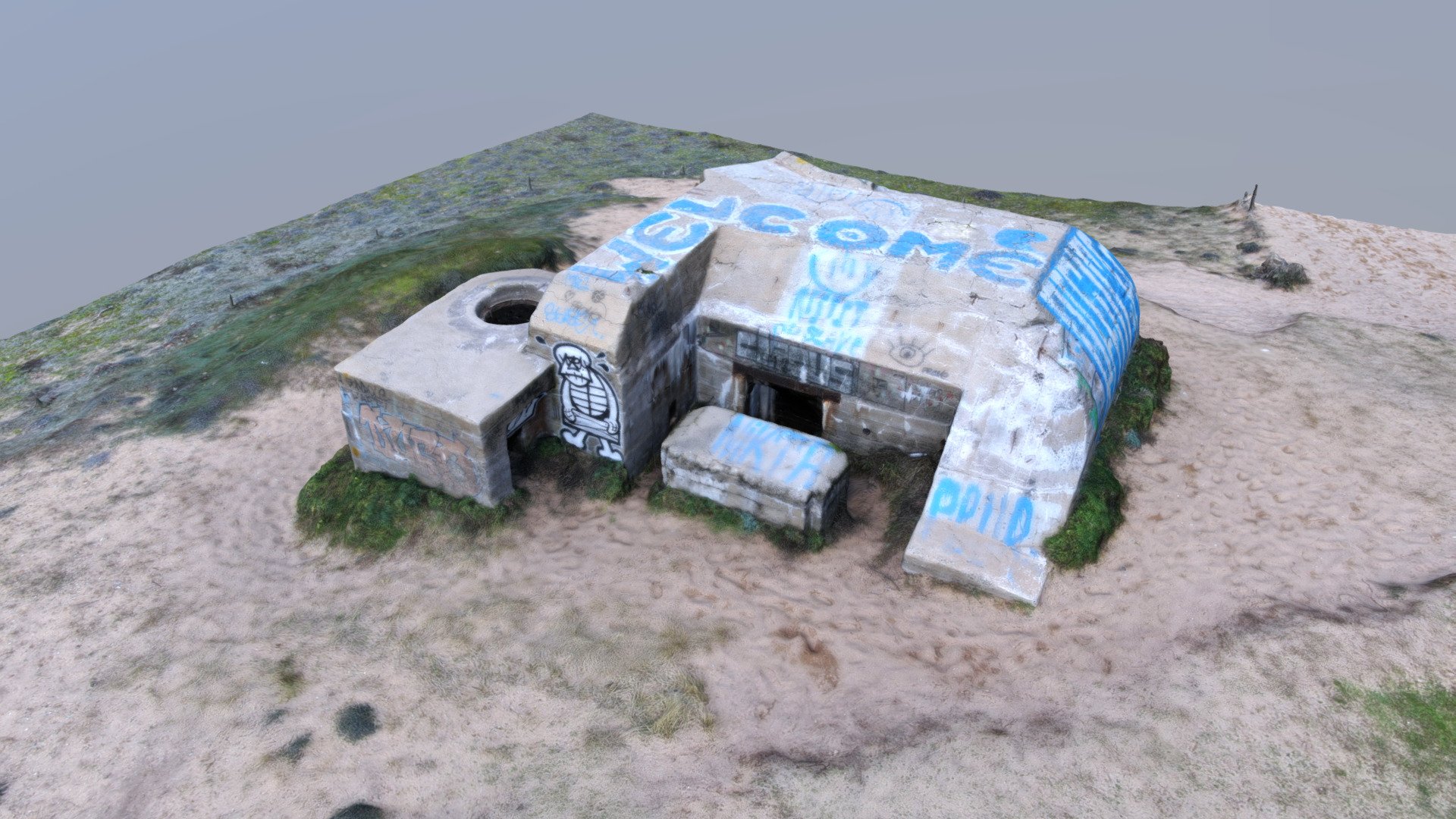 WW2 front bunker - Download Free 3D model by Lionel [d3ce937] - Sketchfab