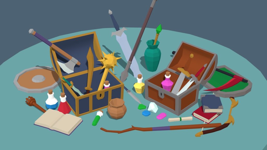 Dungeon Items - 3D model by fiassets [d3d9557] - Sketchfab