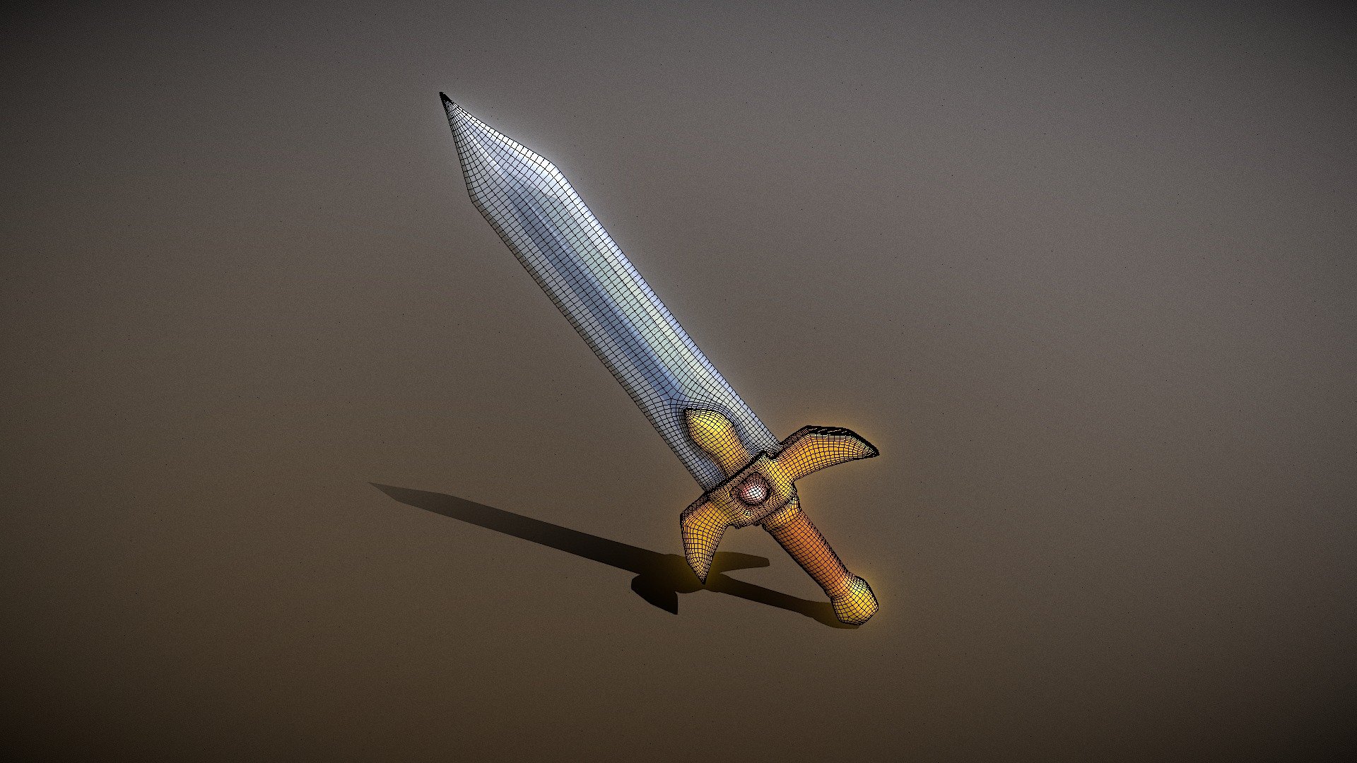 Fantasy sword with gem-encrusted hilt - Download Free 3D model by 3d ...