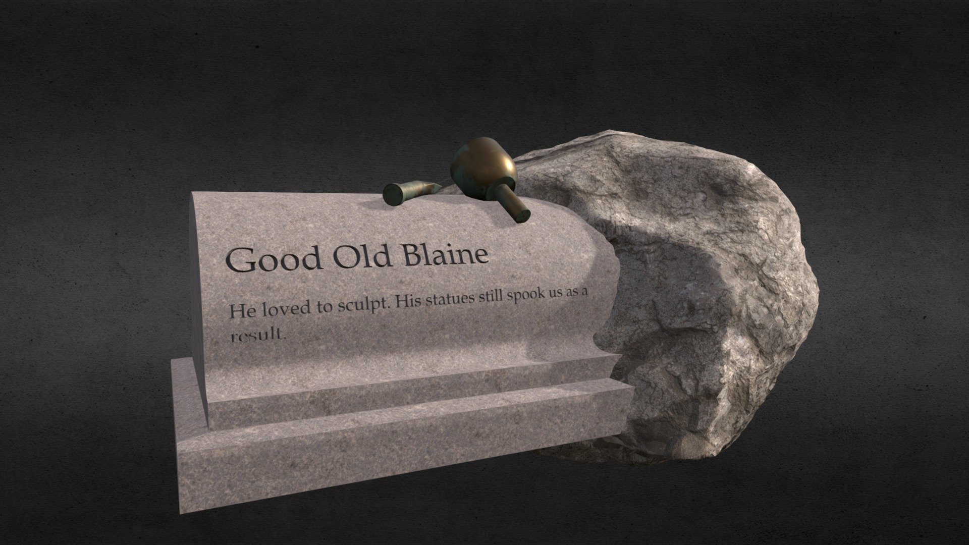 Haunted Mansion Project: Blaine's Tombstone - Download Free 3D model by ...