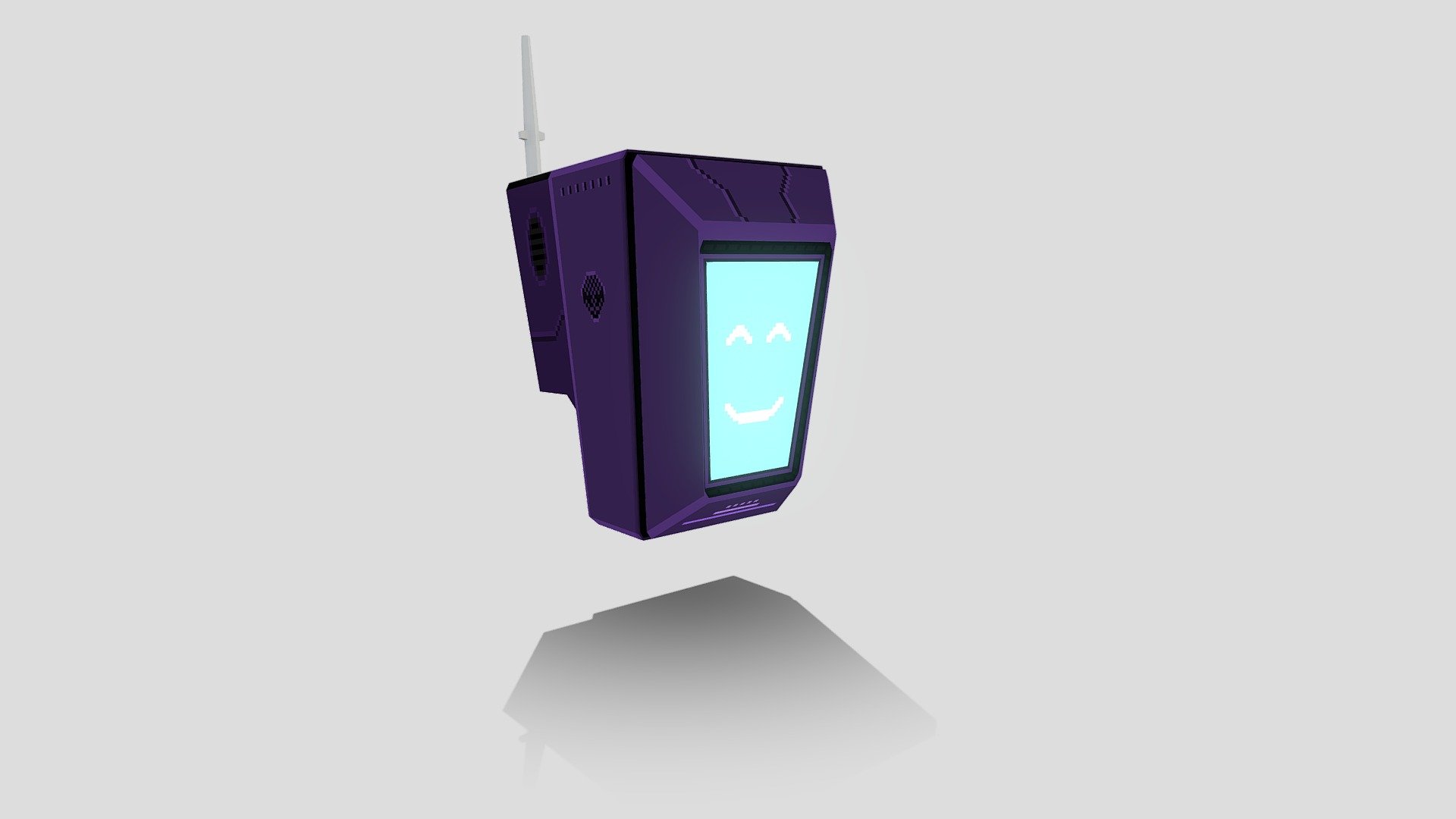 Lowpoly flying mini-bot pixelart - 3D model by sikarak [d3dff4f ...