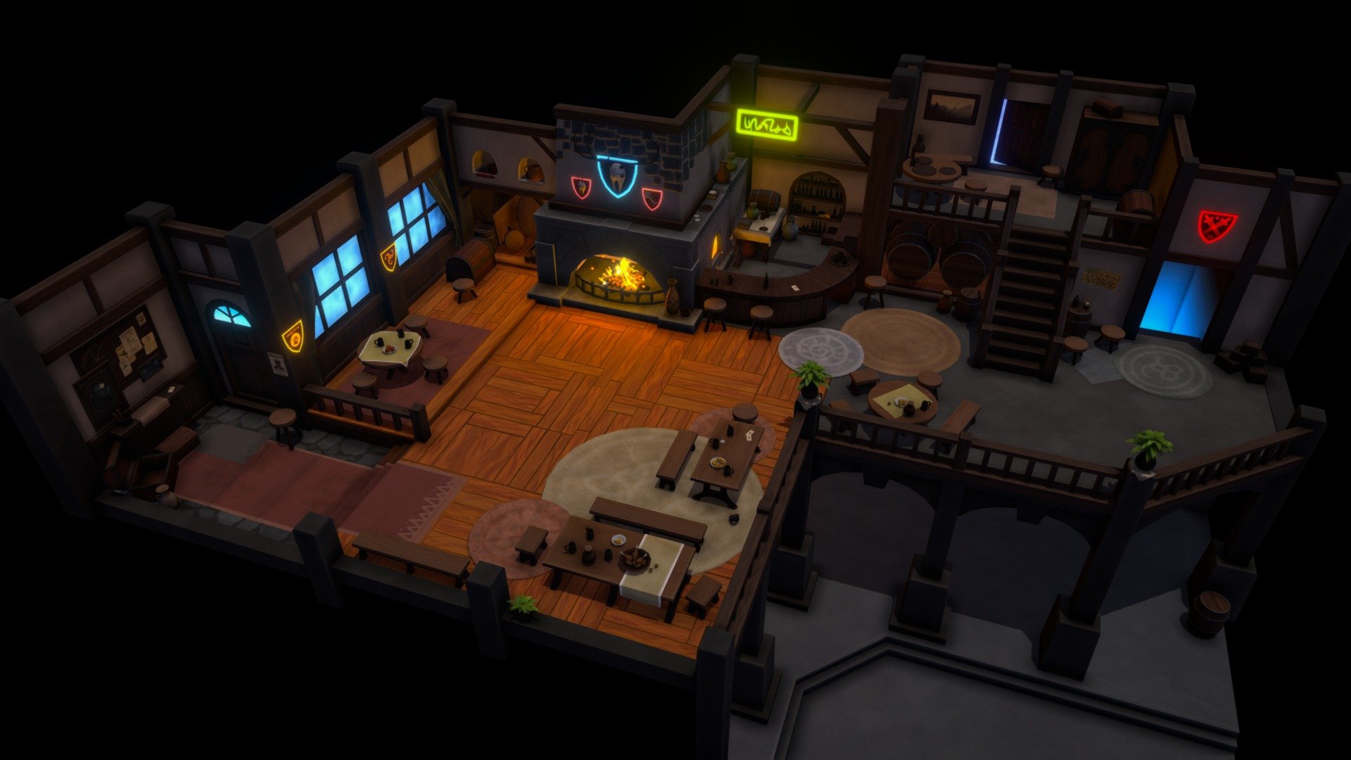X Inn Interior - 3D model by Kevin Gille (@kevingille) [d3e1ccb ...