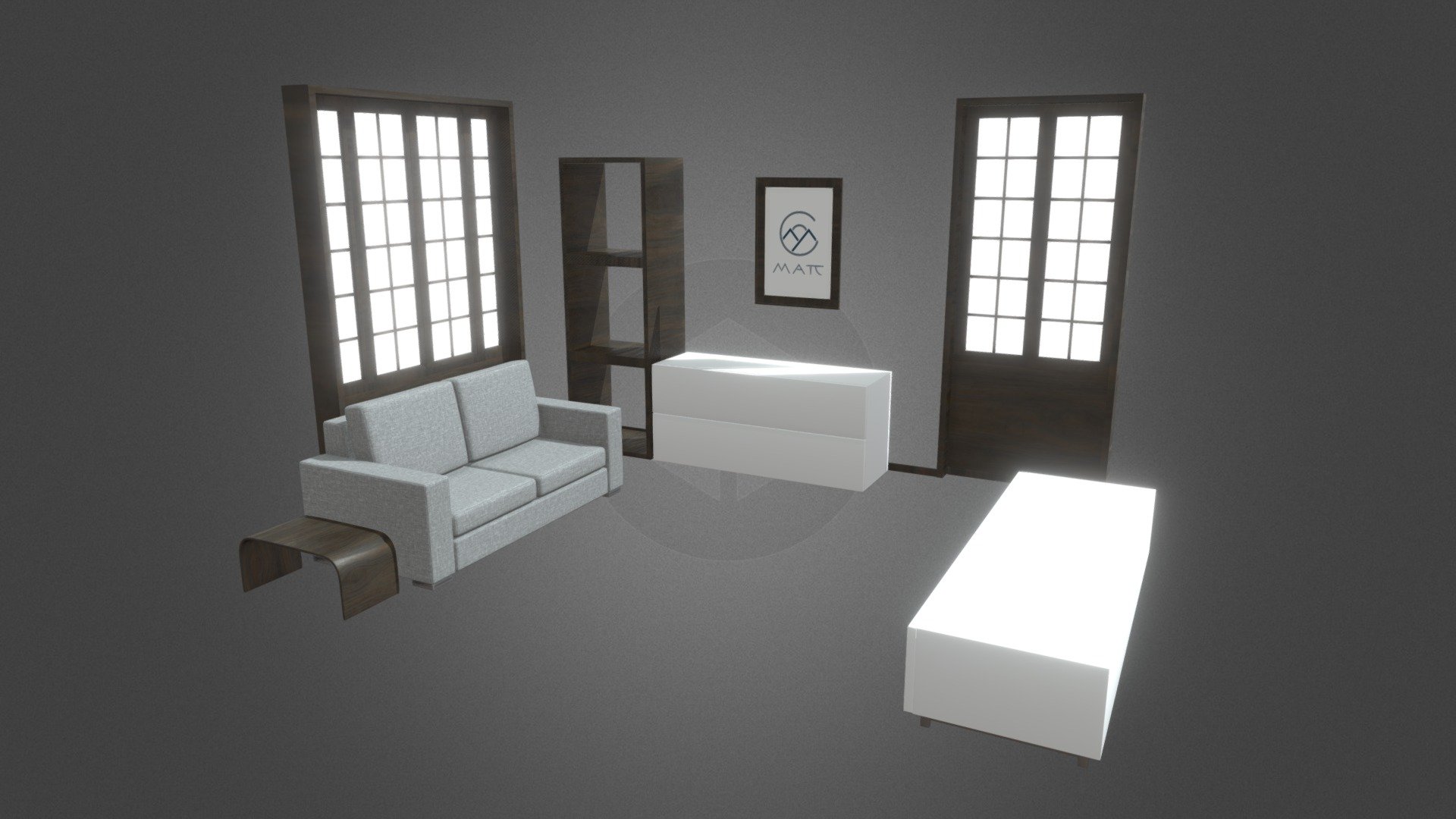 Simple Furniture Set - 3D model by Mapi (@Mapi5) [d3e2c16] - Sketchfab