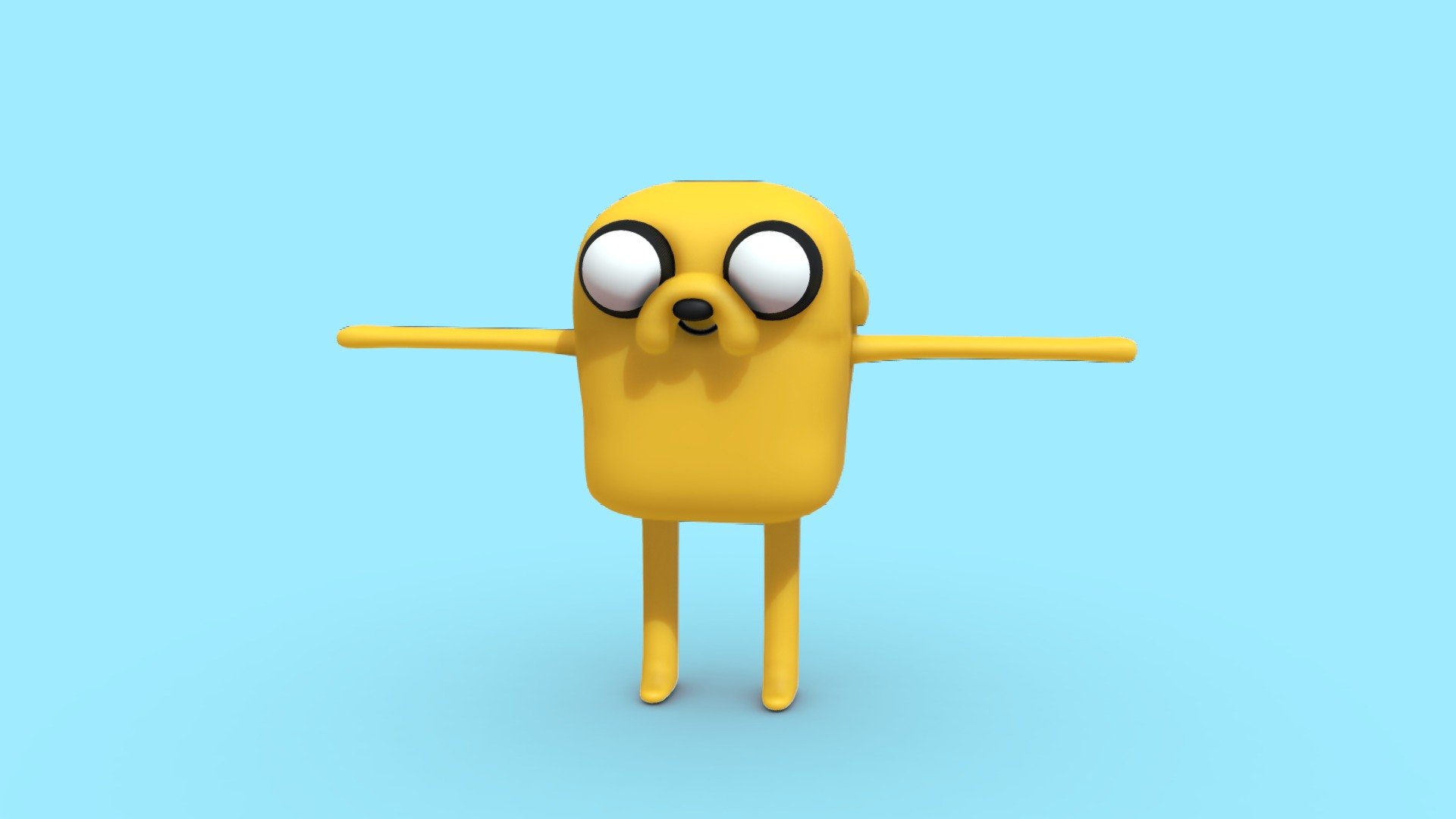 Jake the dog - 3D model by OleJu [d3e4a4c] - Sketchfab