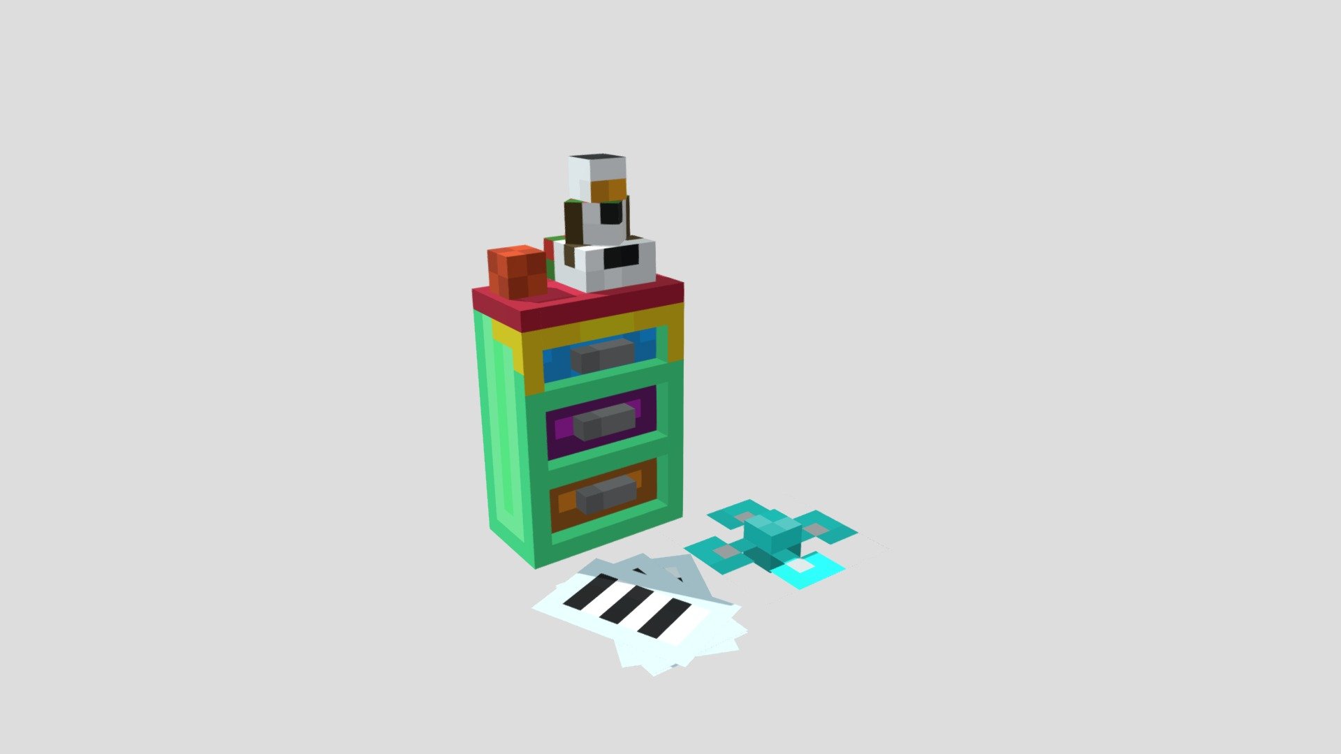 Minibox And Documents [minecraft] - Download Free 3D model by Low-poly ...
