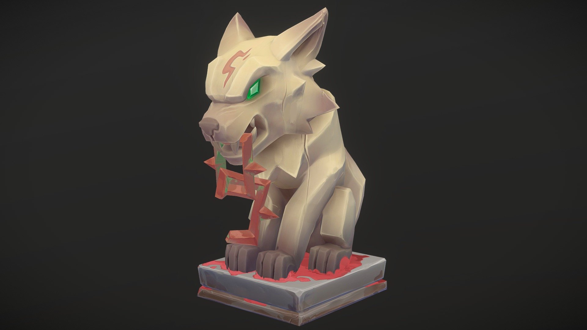 Handpainted prop - Wolf Totem - 3D model by Roysiphus [d3eb514] - Sketchfab