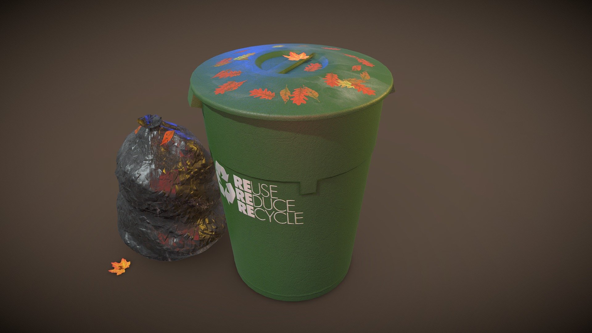 A recycle/compost bin. - Download Free 3D model by Valger [d3f1c1b ...