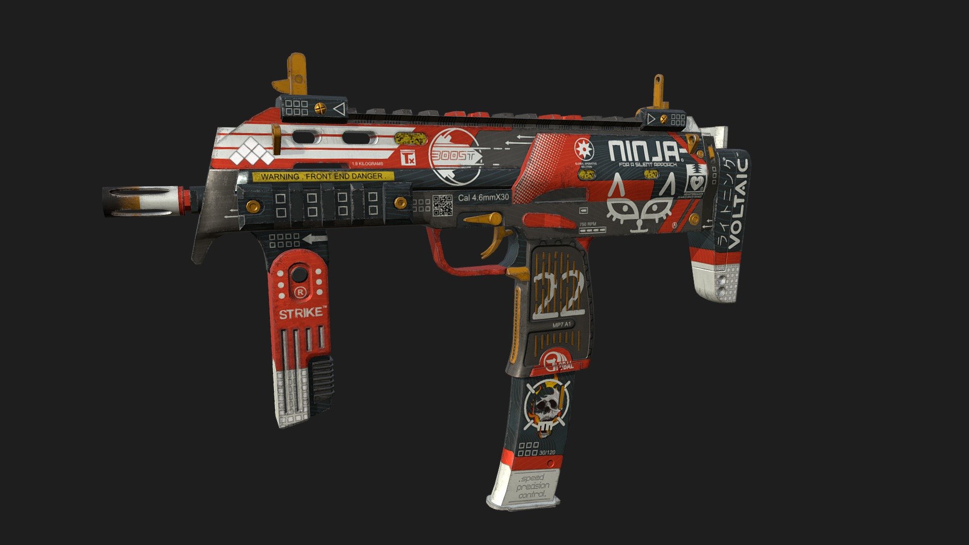 Mp7 Bloodsport - 3D model by Abhiraj_Pratap_Singh (@Abhirajpratapsingh) [d3f1f62] - Sketchfab