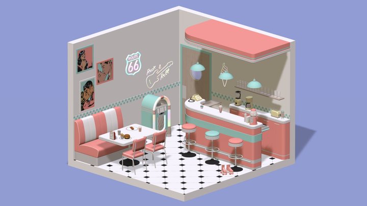 Diner 3D models - Sketchfab