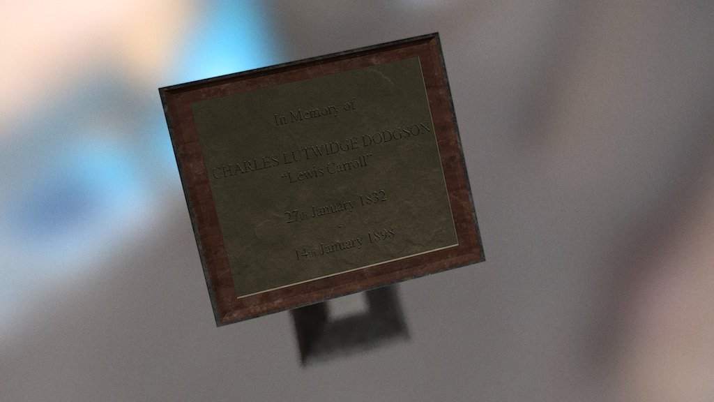 Plaque - 3D model by Alex Hall (@ah2906) [d3f6647] - Sketchfab