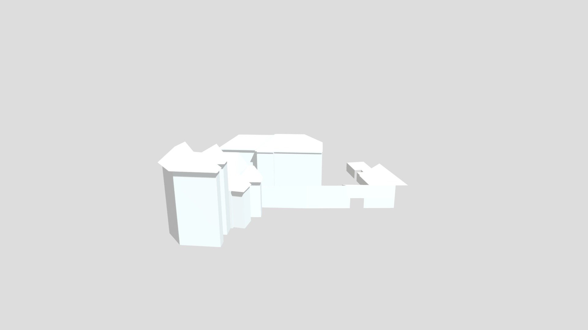 Bucharest Row Buildings, White - 3D model by razvanred5 [d3fd29c ...