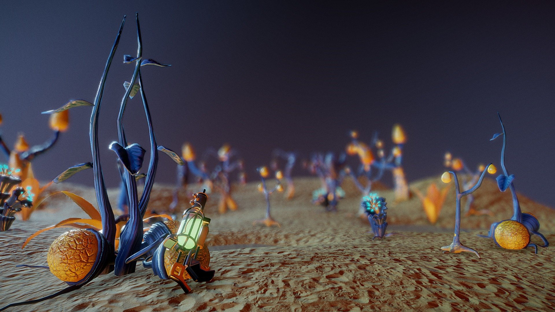 Space Roots set of plants assets - 3D model by wojciechmiedziocha ...