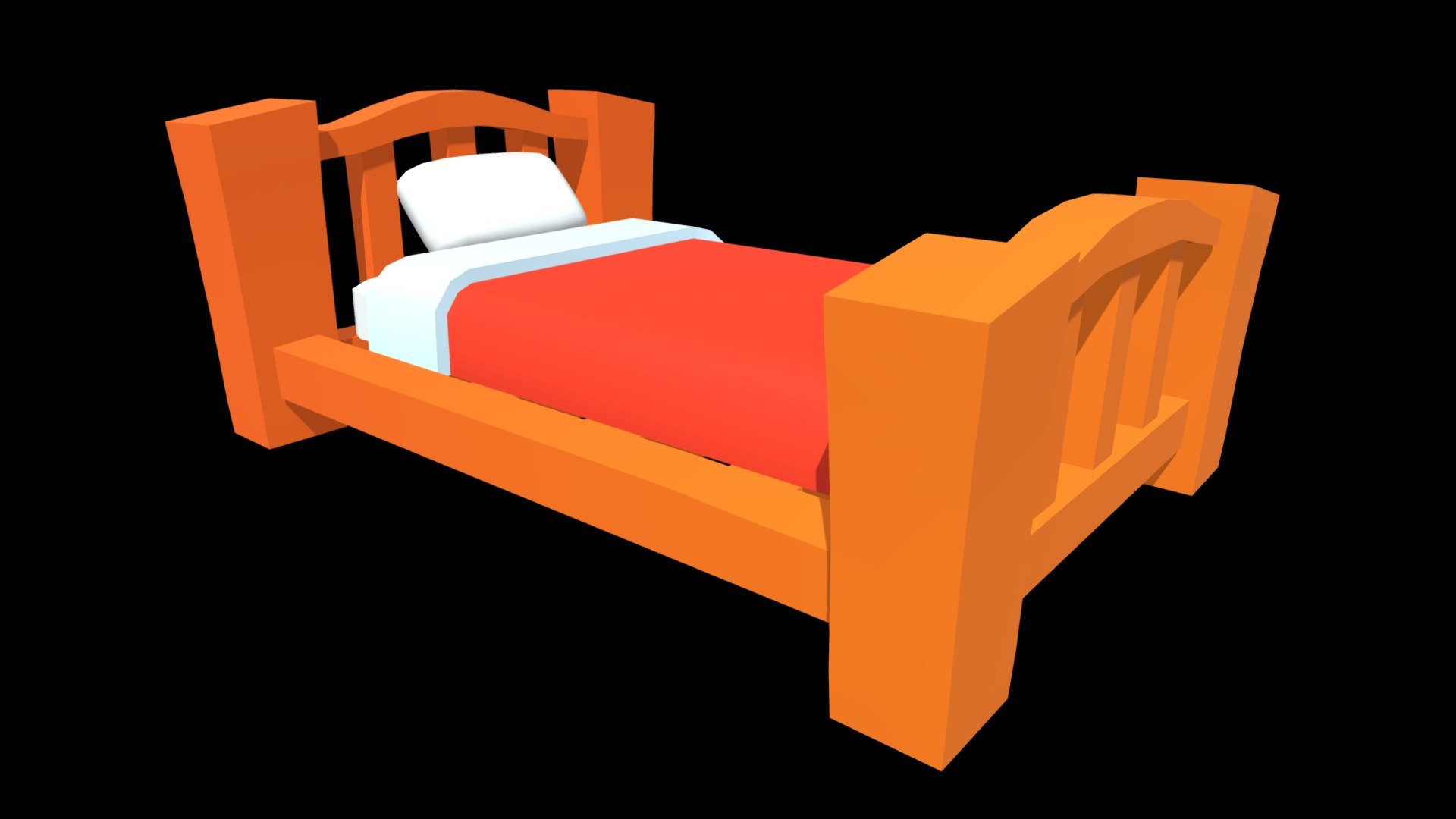 Simple Bed - Download Free 3D model by Dr_Kryzel [d409ca0] - Sketchfab
