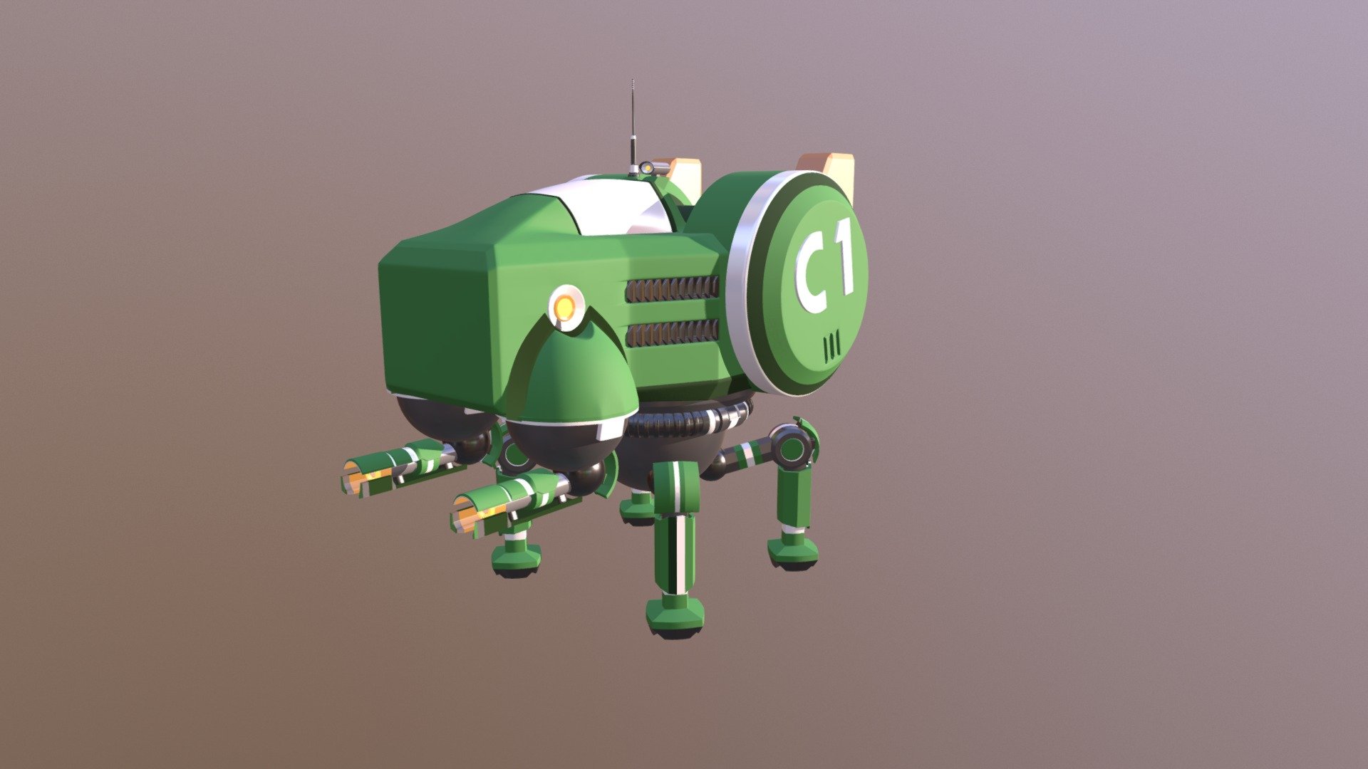 Cortex Command - Coalition Mech (wip) - 3D model by Paweł Rybicki ...
