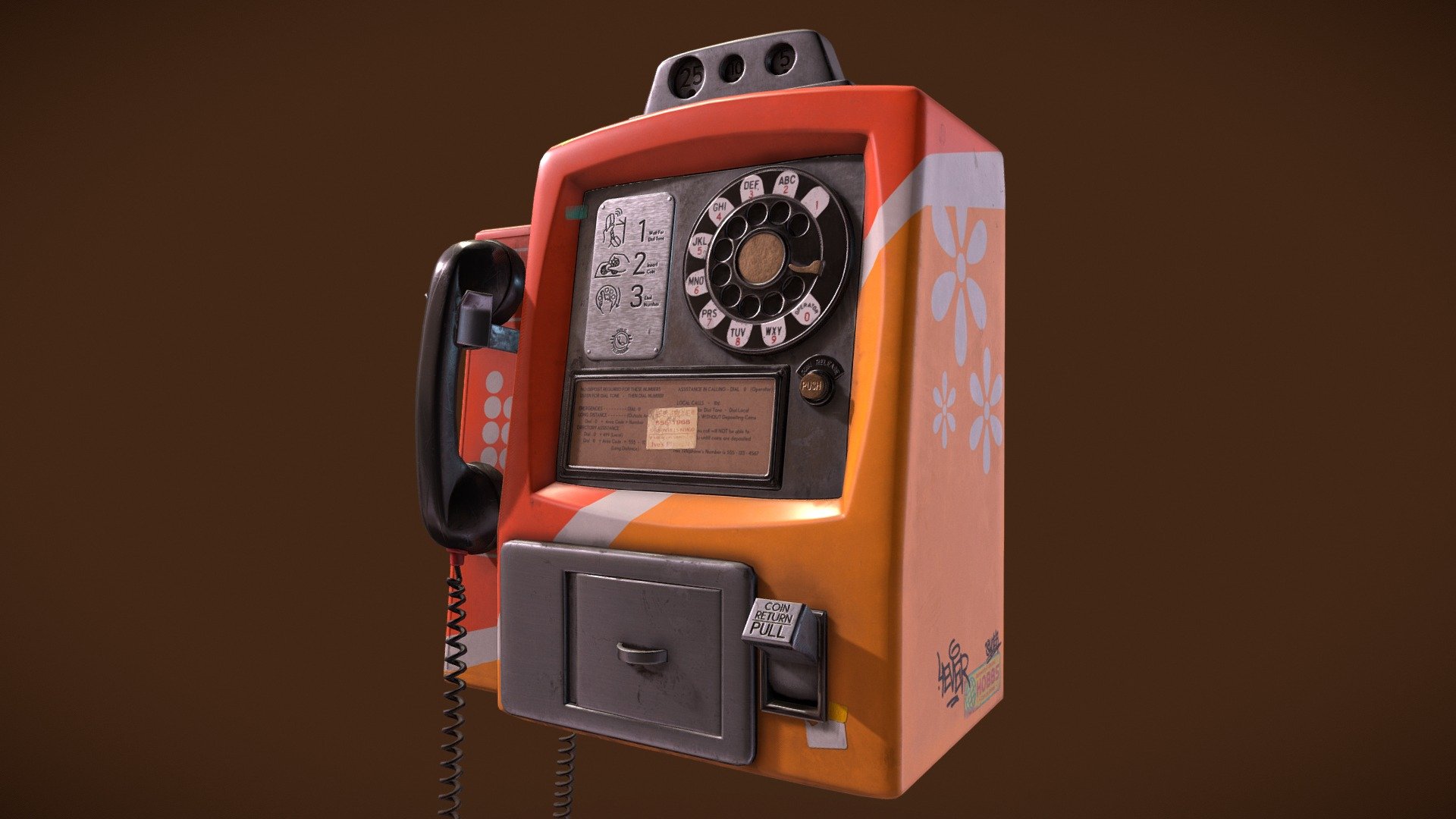 Retro Payphone - 3D model by Alexander Gies (@habit) [d40c090] - Sketchfab