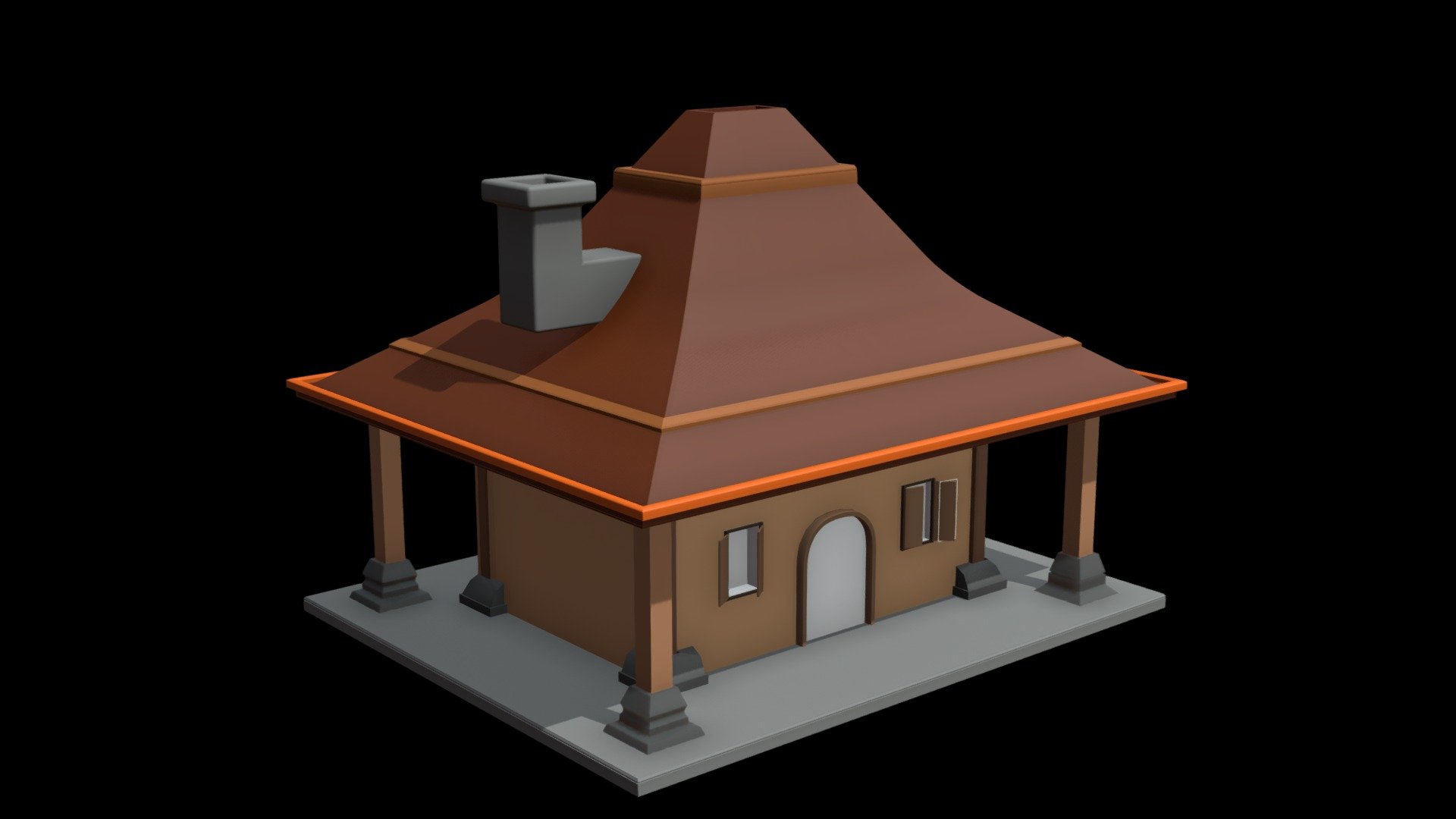 Rumah Joglo Indonesia ( Option 3 ) - Download Free 3D model by mbung ...