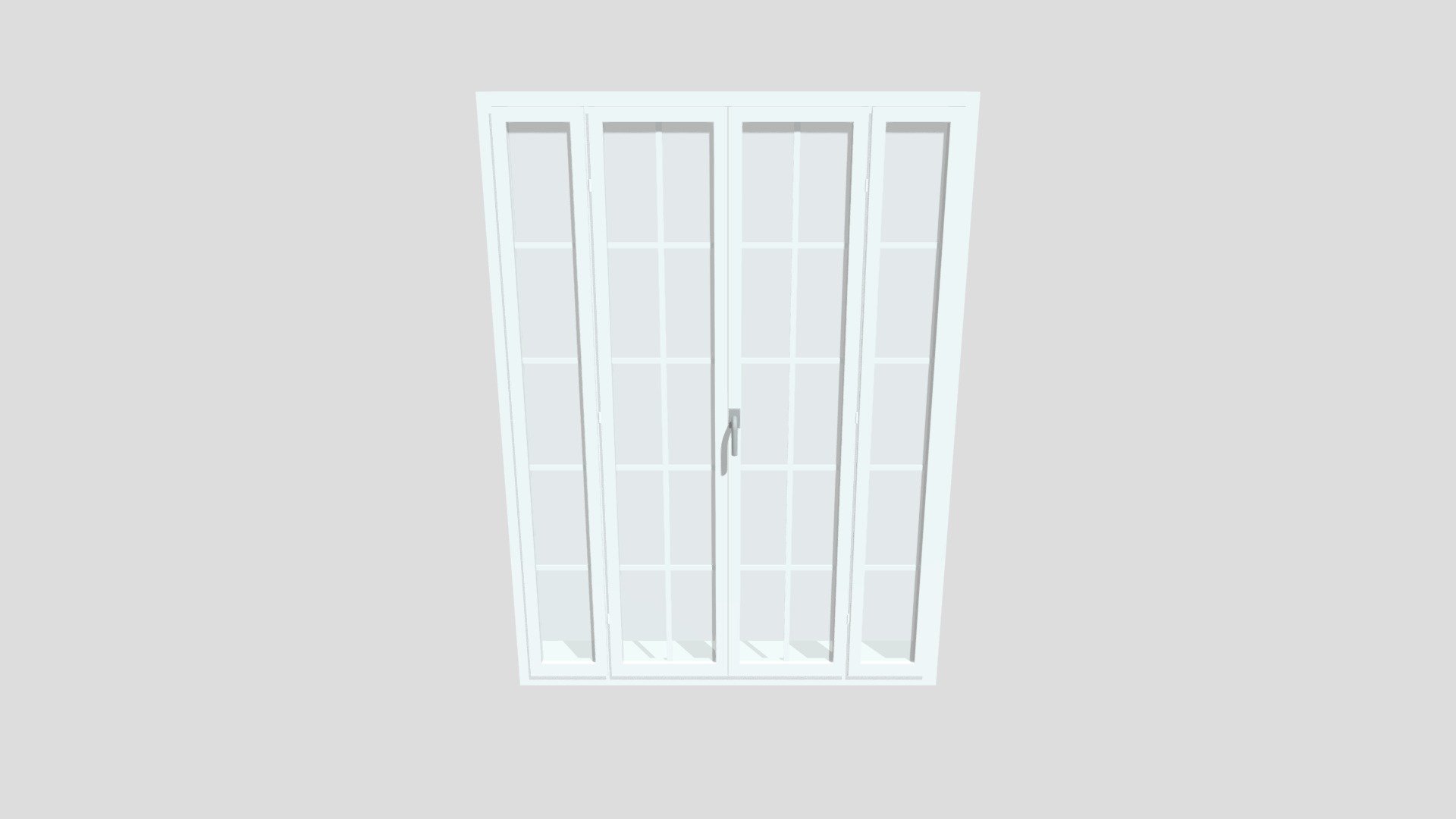 Quadruple french window small panes - Download Free 3D model by 1-3D ...