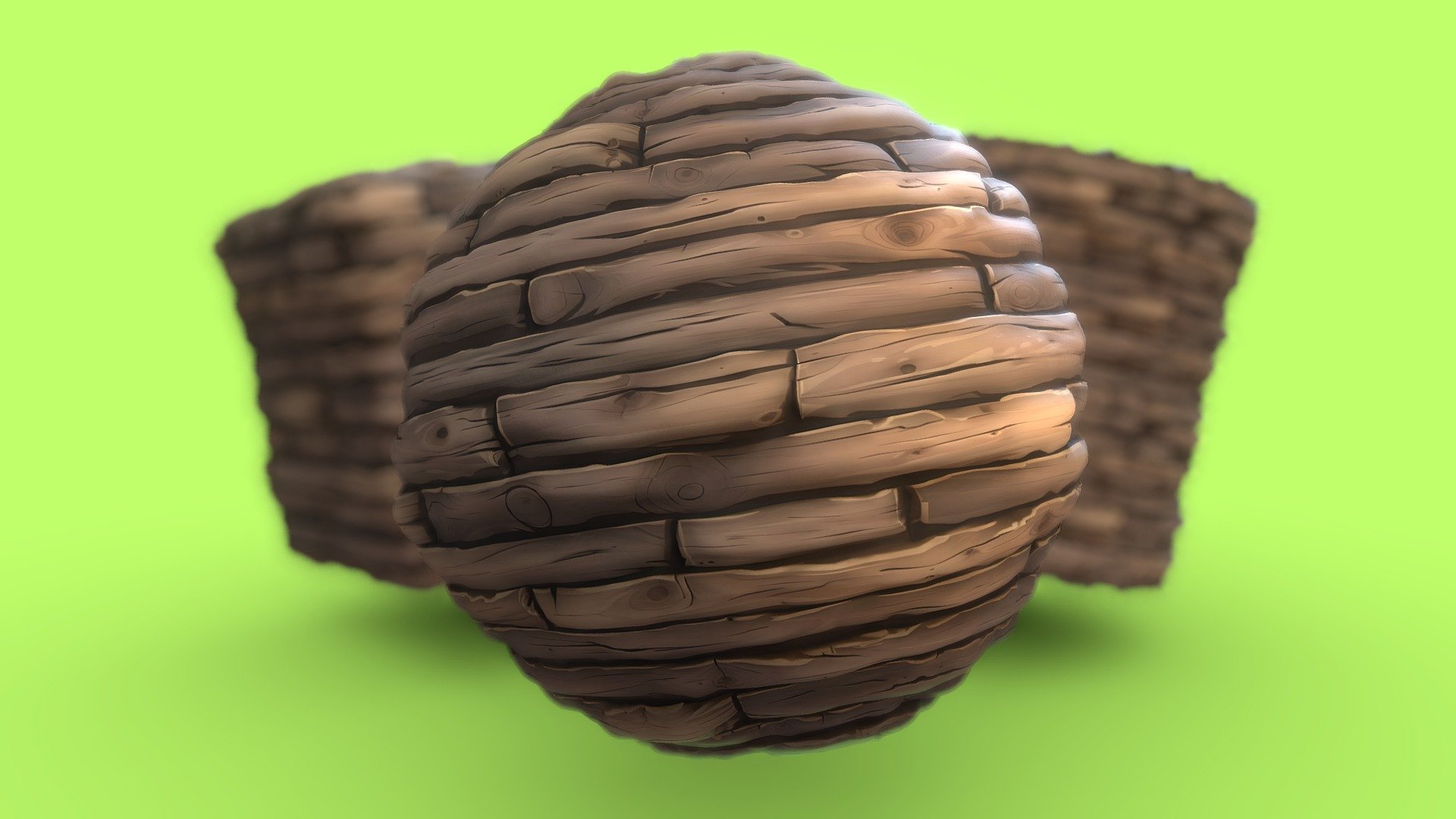 Stylized PBR Texture / Material Wood Planks - Buy Royalty Free 3D model ...