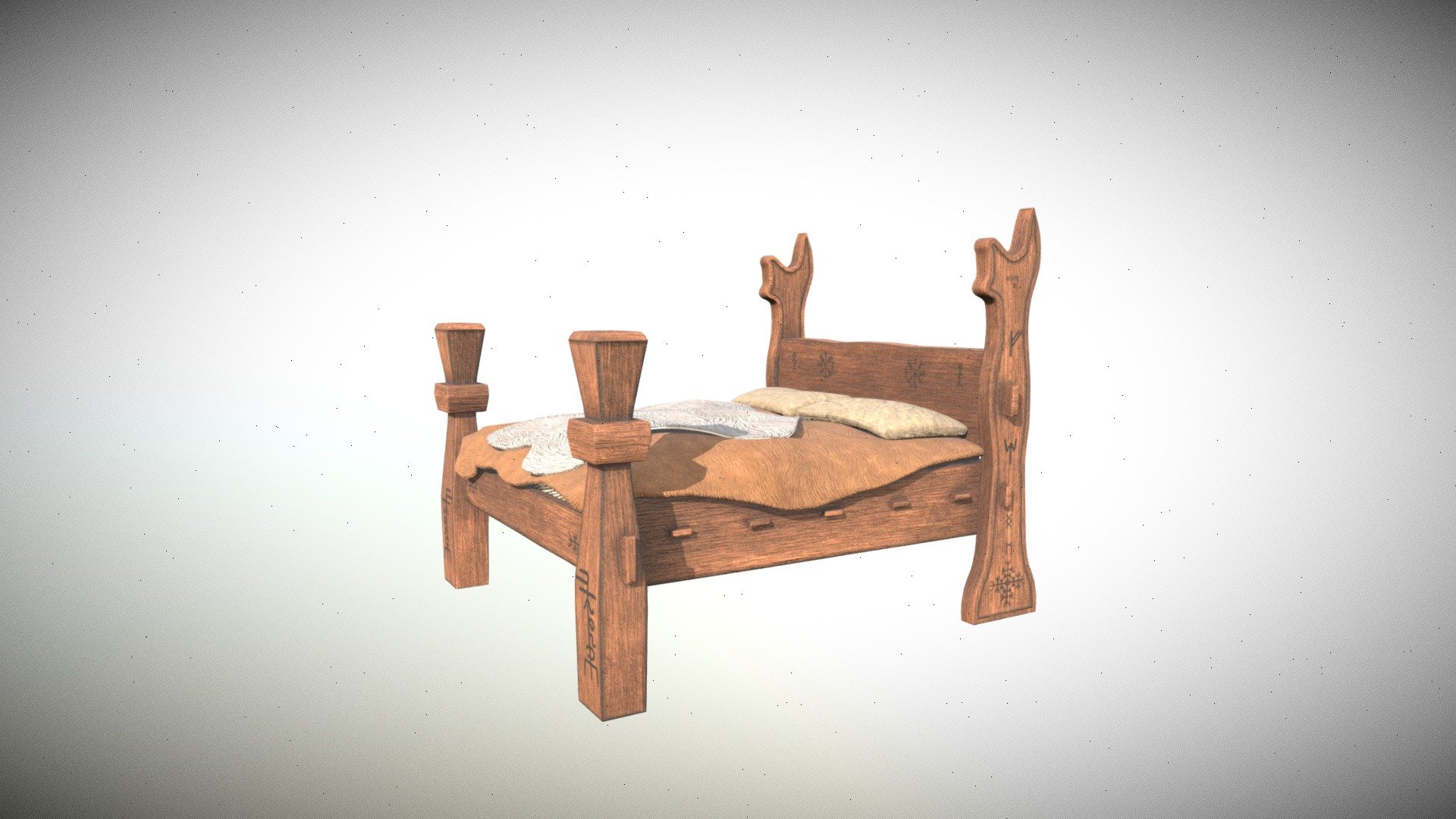Viking bed - Buy Royalty Free 3D model by Filip (@filip.hans.nyberg ...