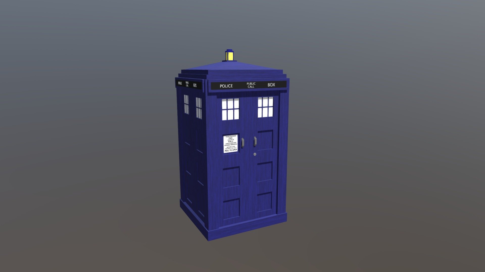 Tardis Exterior - 3D model by pink_arrow00 [d413acc] - Sketchfab