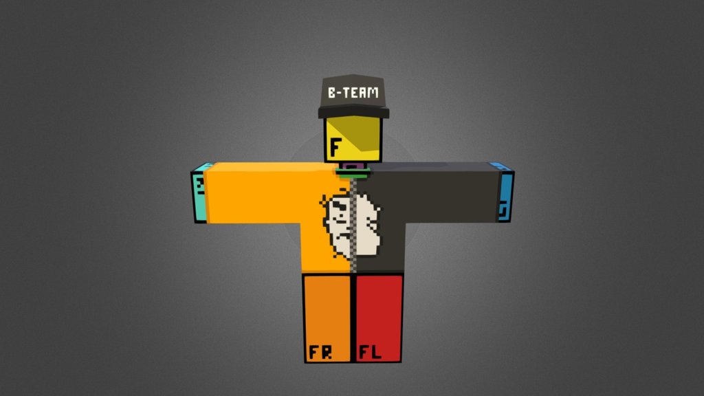 B-Team hat and shirt - 3D model by fatsheep [d413f0a] - Sketchfab