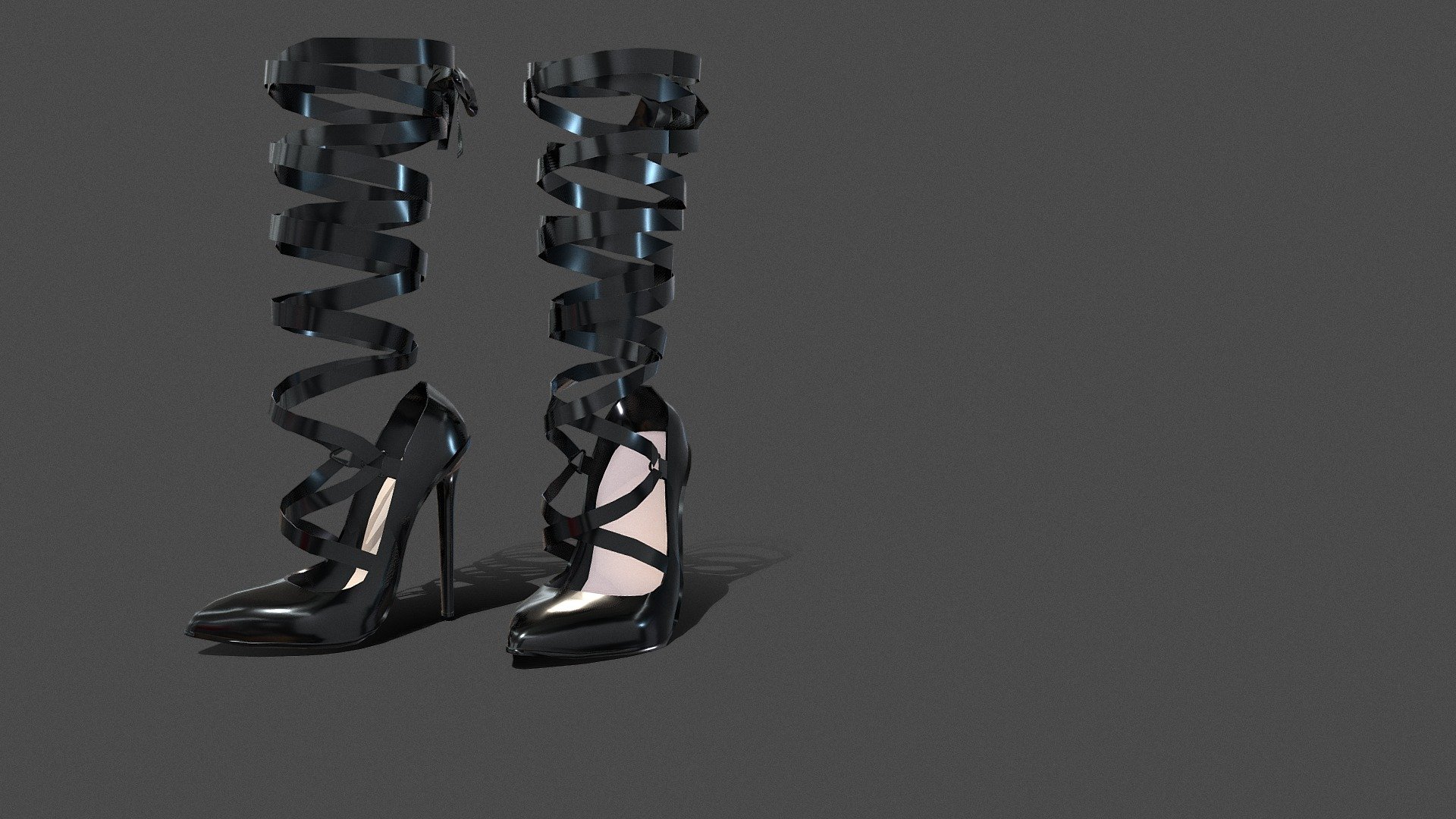 Lace-Up Stiletto High Heel - 3D model by hubbreklam [d41467e] - Sketchfab