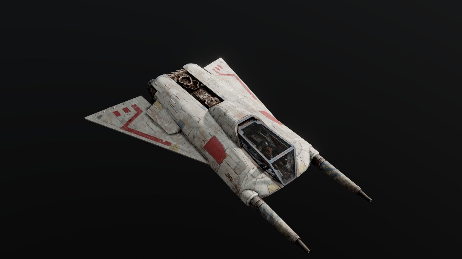 Star Wars low poly I7 Howlrunner - Buy Royalty Free 3D model by Robear ...