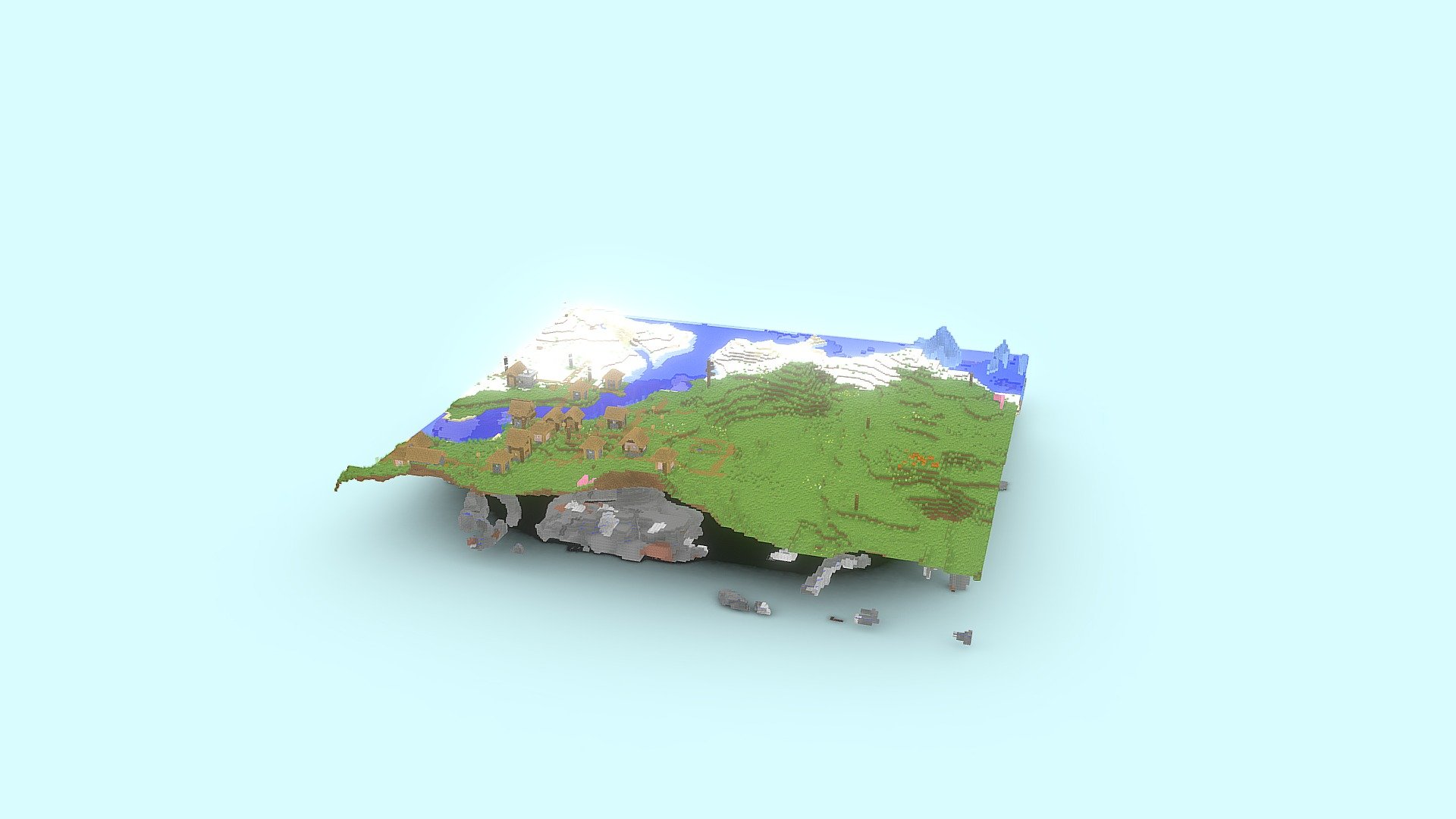 Minecraft Plains Village - Download Free 3D model by imsharky [d41dcdc ...