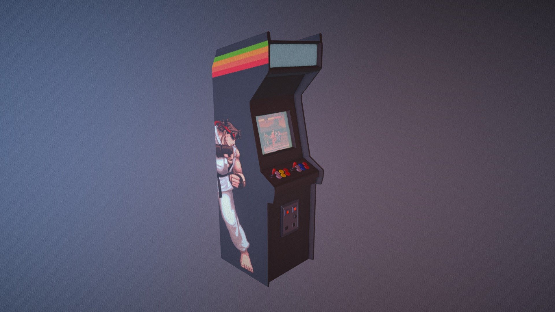 Arcade Cabinet - 3D model by gerardelarosa [d41fa77] - Sketchfab
