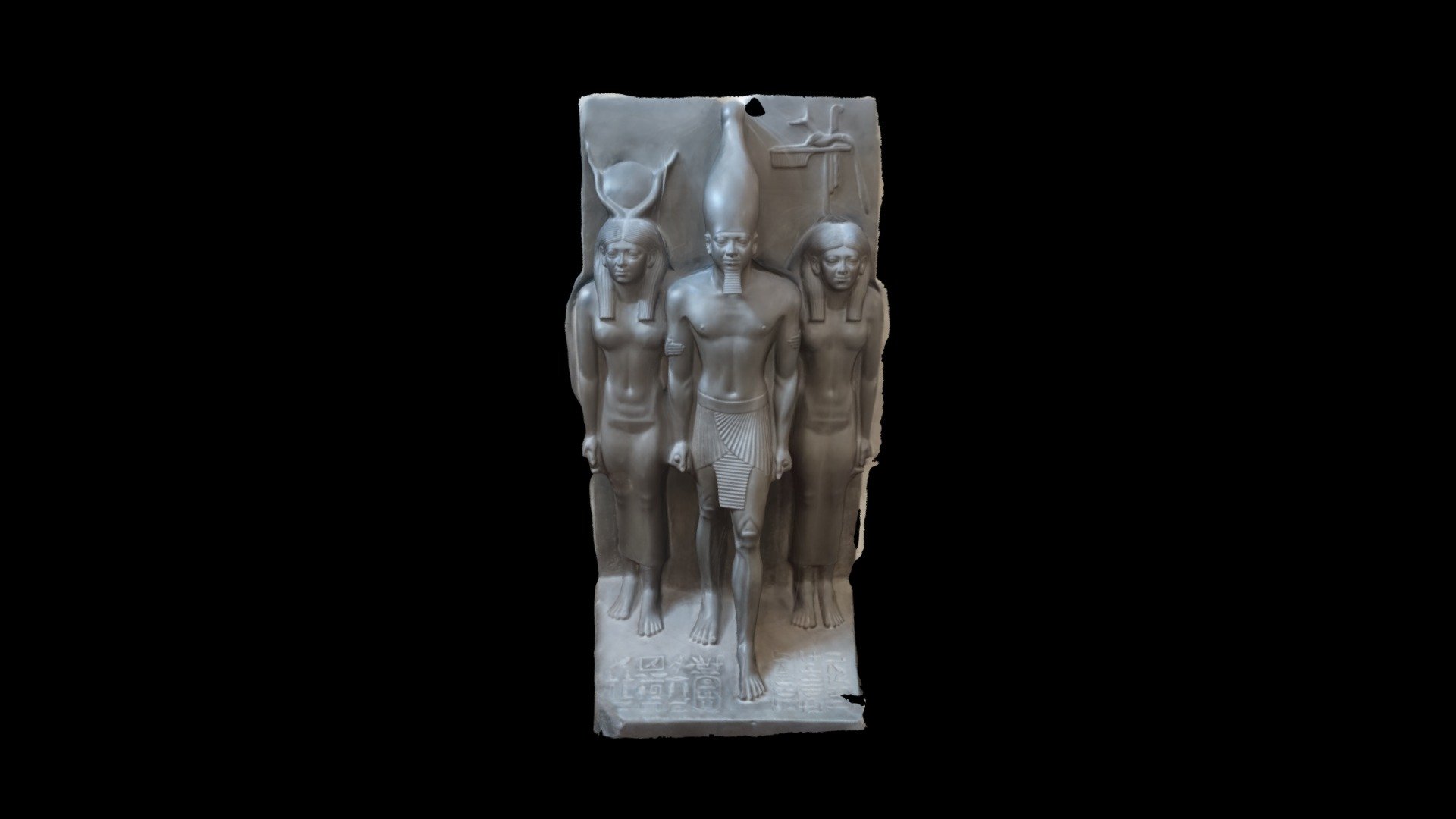 Statue of Menkaure with Hathor and Cynopolis - 3D model by 4D Virtual ...