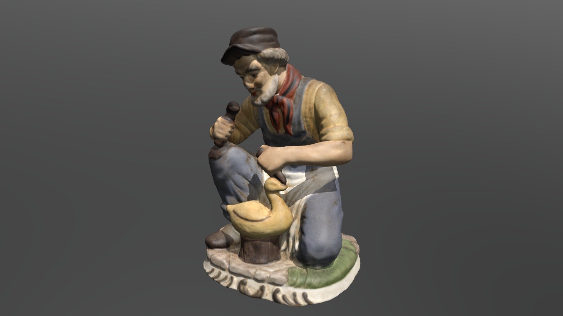 Old man and duck figure - 3D model by ADrealtime [d4206c8] - Sketchfab