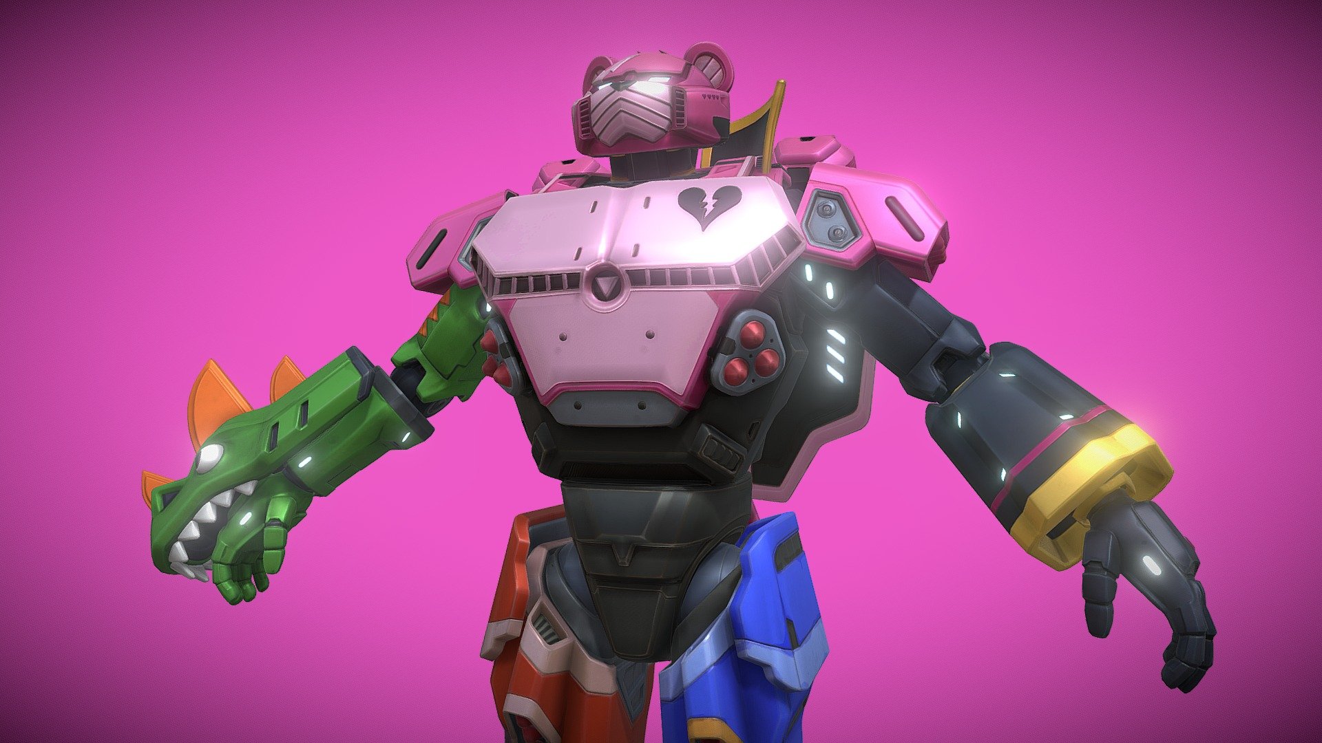 Mecha Team Leader - Download Free 3D model by Elite Big Speakerman ...