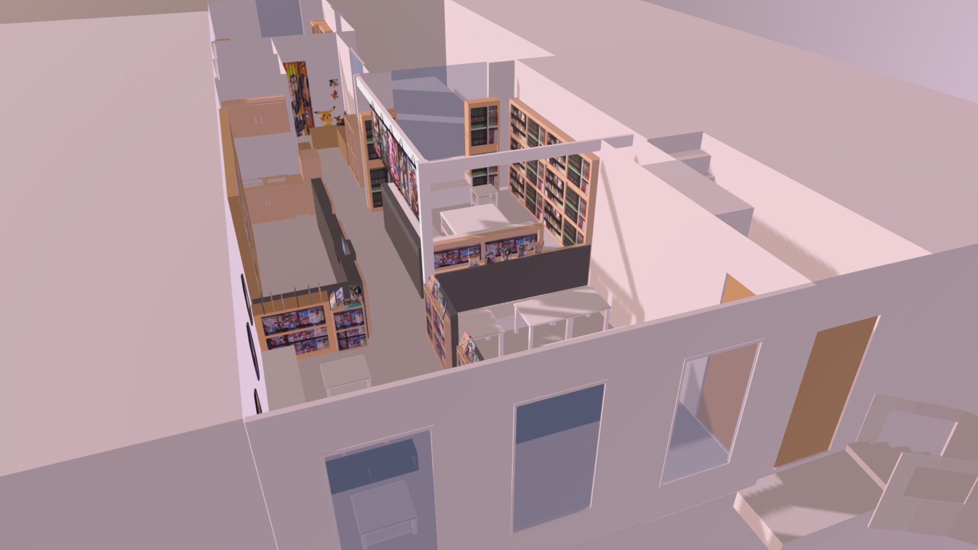Otaku Manga Lounge Montreal, QC [intérieur 01] - 3D model by ...