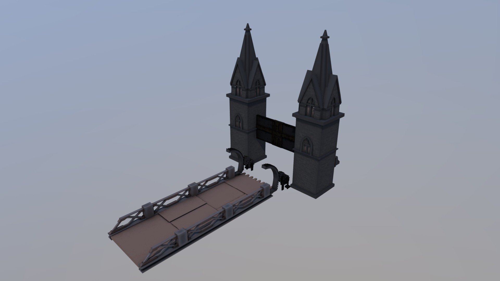 Steampunk Drawbridge - 3D model by Vanessa (@VPauly) [d4234ff] - Sketchfab