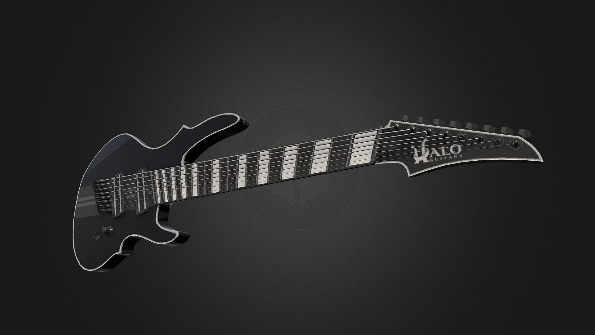 Halo Custom Multiscale 8 String Guitar - Download Free 3D model by ...