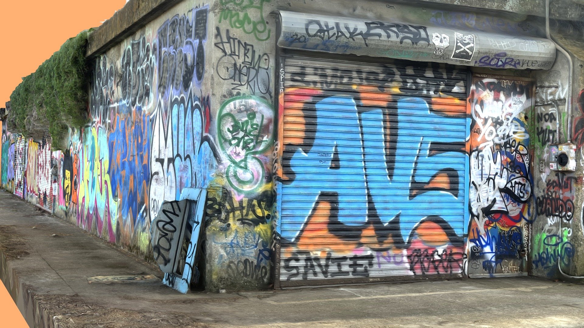 Battery Alexander Bunker Street Art - Buy Royalty Free 3D model by ...