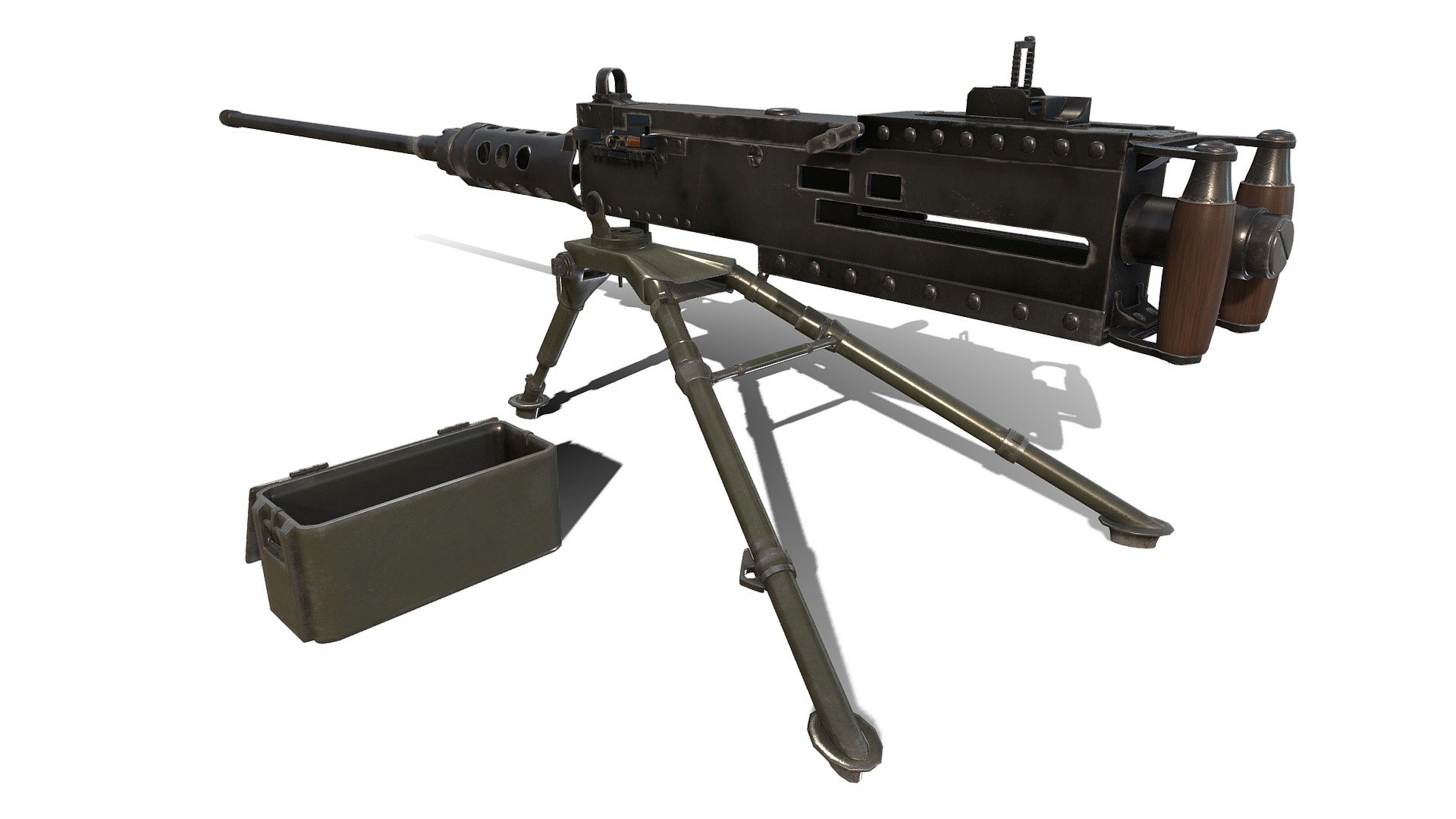 Browning M-2 Machine Gun - Buy Royalty Free 3D model by Studio Lab ...