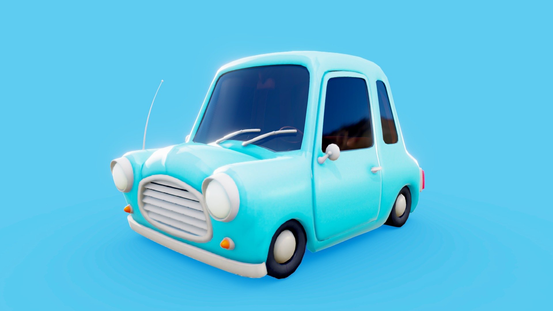 Little Blue Car - Buy Royalty Free 3D model by L3X [d42ae4c ...