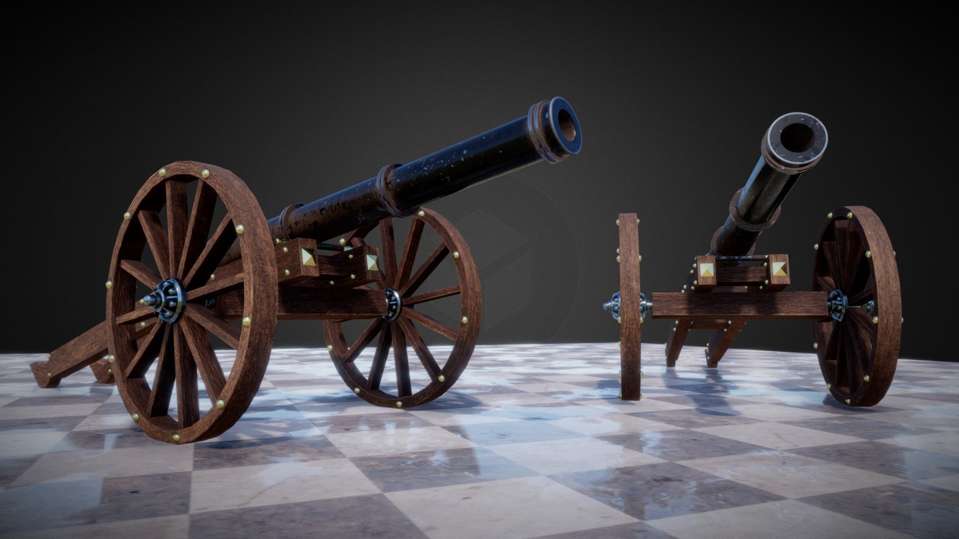 Vintage Cannon 3D Model Free - Download Free 3D model by Nicholas-3D ...