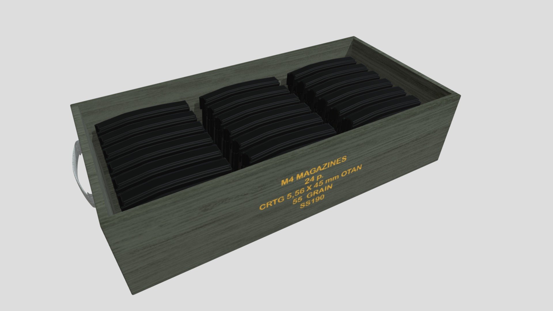 M4 Magazines Transport Wood Box - Buy Royalty Free 3D model by kopofx ...