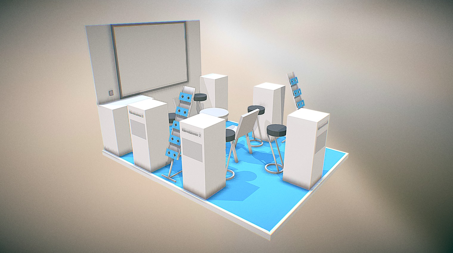 Booth 1 - Download Free 3D model by GenEugene [d42db56] - Sketchfab