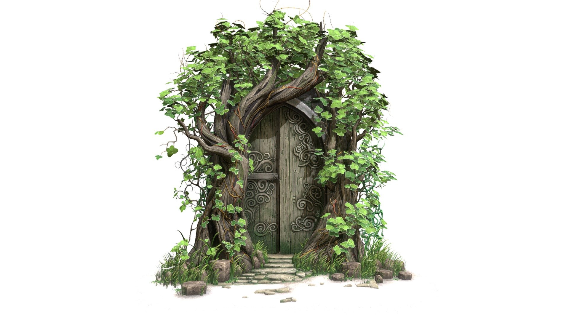 Overgrown Door - 3D model by Dor (@dorogansergiy) [d42e2c2] - Sketchfab
