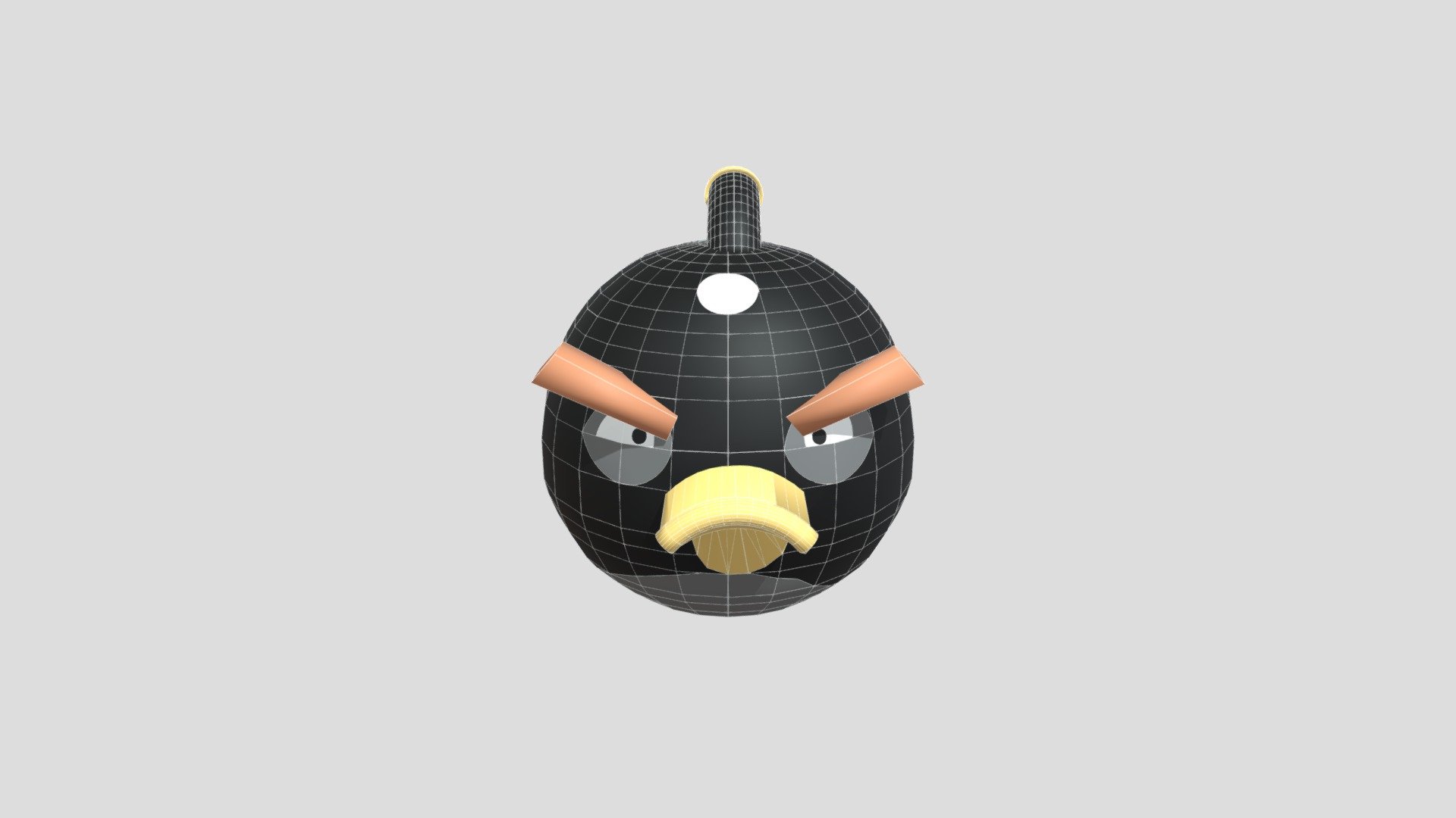 Angry Birds Bomb (Black Bird) Sketchfab - 3D model by qomarulzakyfadhil ...