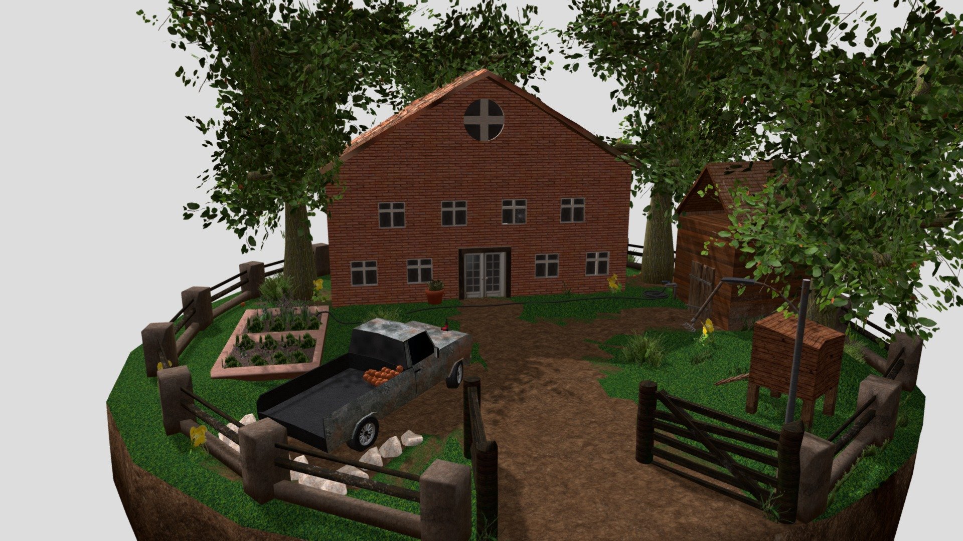 DAE Diorama retake - Small farm - 3D model by Thymme Mouchrique ...