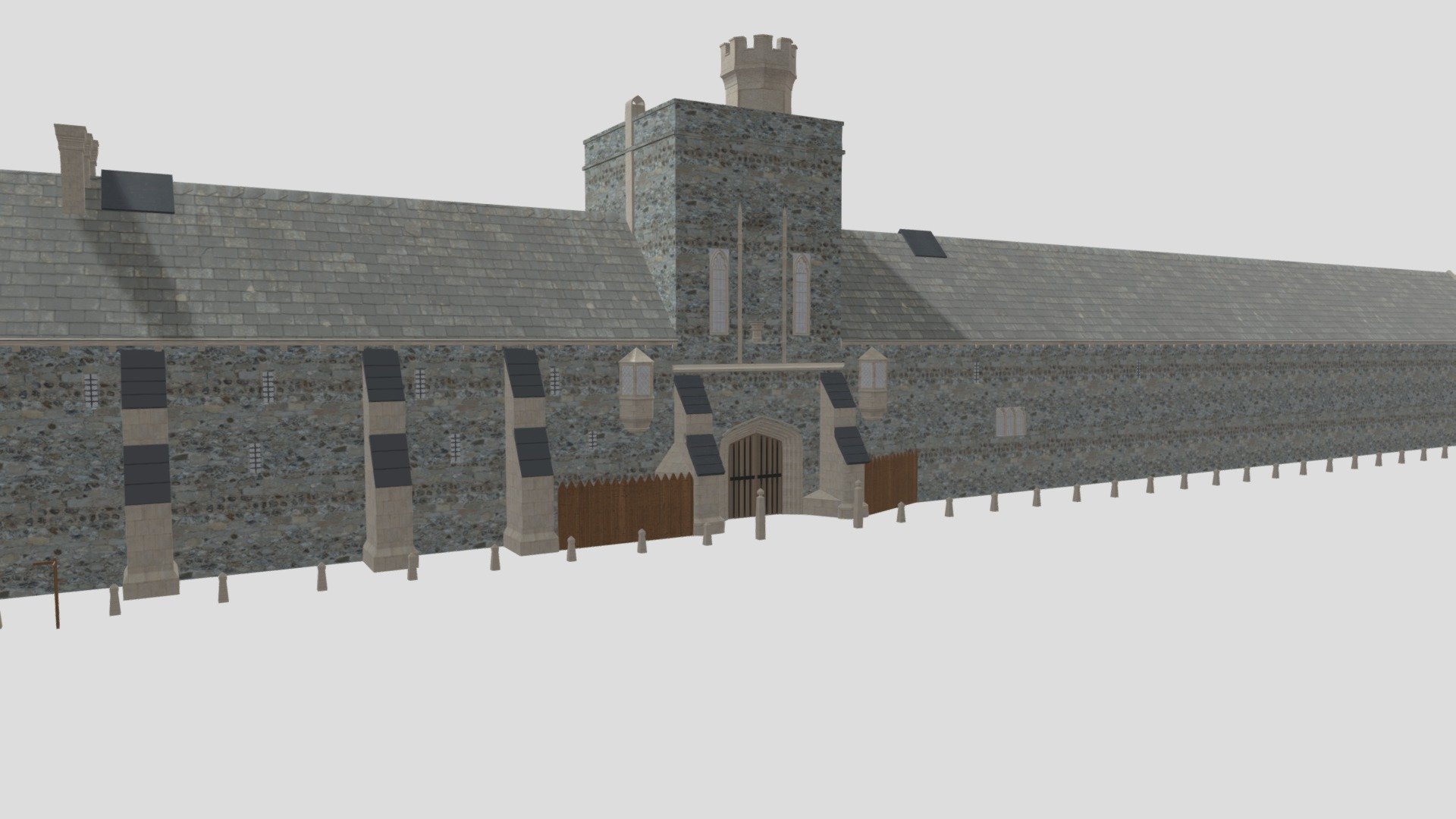 St Mary's College Front & Sustren Spital - 1800 - Download Free 3D ...